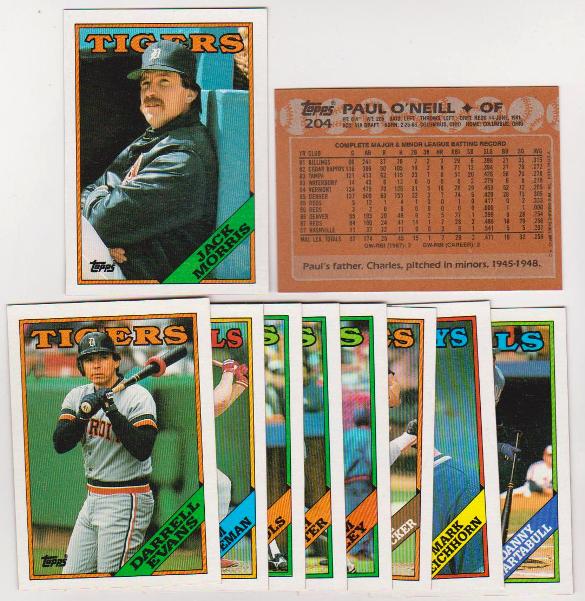 ERROR LOT - 10 Assorted 1988 Topps Baseball Wrong Back Errors - Jack ...