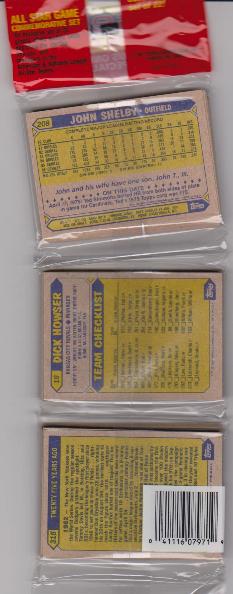 1987 Topps Baseball 49 Card Rack Pack w/ Lou Whitaker On Front ...