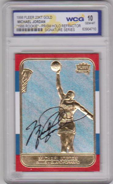 Graded Gem Mint 10 - Michael Jordan 1998 Fleer '86 Rookie Prism Holo ...