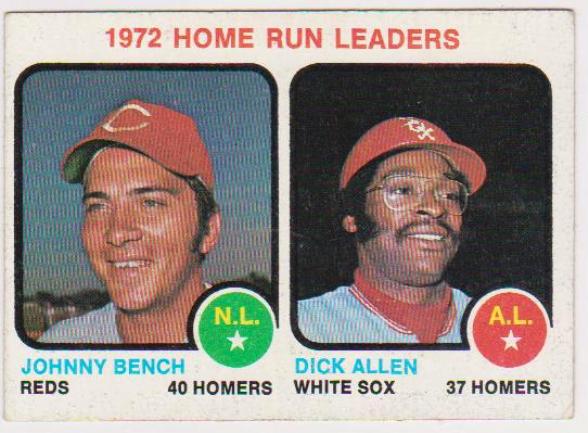 1973 Topps Johnny Bench + Dick Allen #62 Card | Property Room