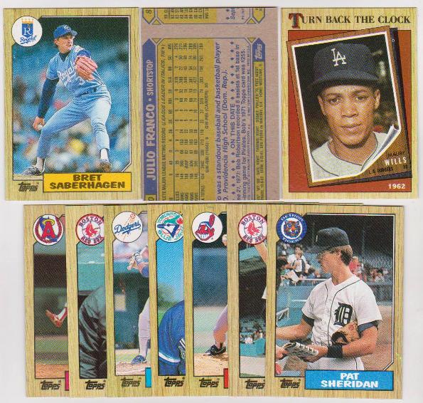 ERROR LOT - 10 Different 1987 Topps Baseball Wrong Back Errors w/ Maury ...