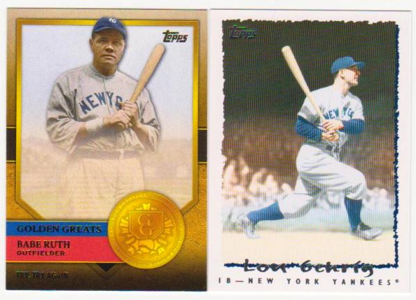 Babe Ruth + Lou Gehrig Baseball Card Pair | Property Room