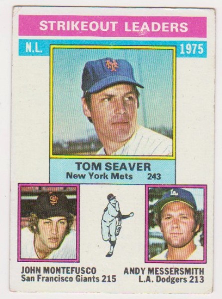 1976 Topps Tom Seaver/John Montefusco/Andy Messersmith #203 Baseball ...