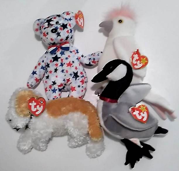4 Different Ty Beanie Babies - 1998-2003 - w/ Red, White & Blue The ...