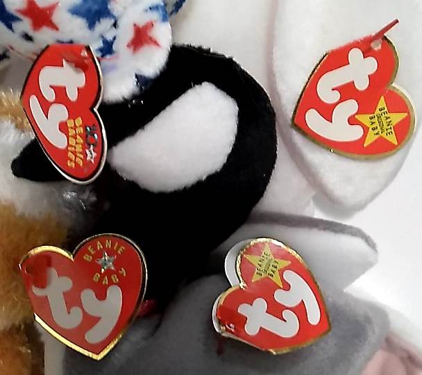 4 Different Ty Beanie Babies - 1998-2003 - w/ Red, White & Blue The ...
