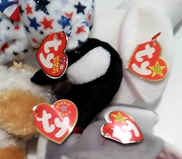 4 Different Ty Beanie Babies - 1998-2003 - w/ Red, White & Blue The ...