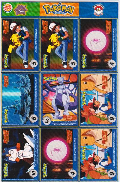 1999 Pokemon Master Trainer Collector Set Uncut 9 Card Sheet #4 ...