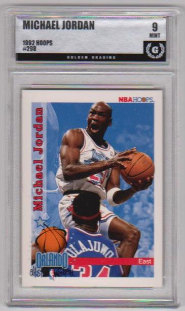 Graded GG Mint 9 - Michael Jordan 1992-93 Hoops #298 Card | Property Room