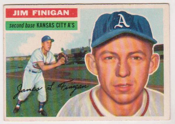 1956 Topps Baseball Jim Finigan #22 Card | Property Room
