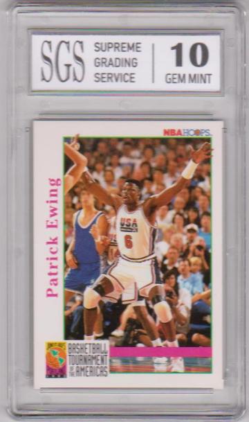 Graded Gem Mint 10 - Patrick Ewing 1992 Hoops USA Basketball #339 Card ...