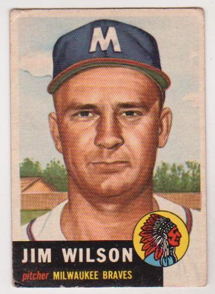 1953 Topps Baseball Jim Wilson #208 Card | Property Room