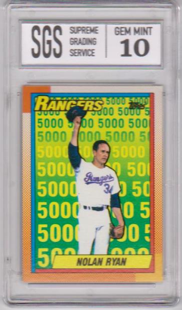 Graded Gem Mint 10 - Nolan Ryan 1990 Topps #5 Card - HOF'er | Property Room