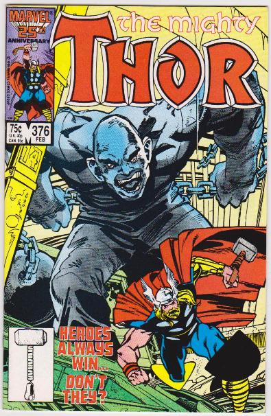 1987 The Mighty Thor #376 Issue - Marvel Comics | Property Room