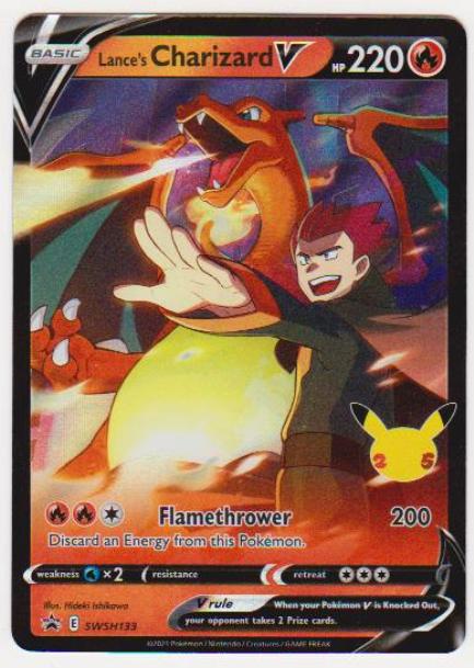 2021 Pokemon Lance's Charizard V S&S Celebrations Collection #SWSH133 ...