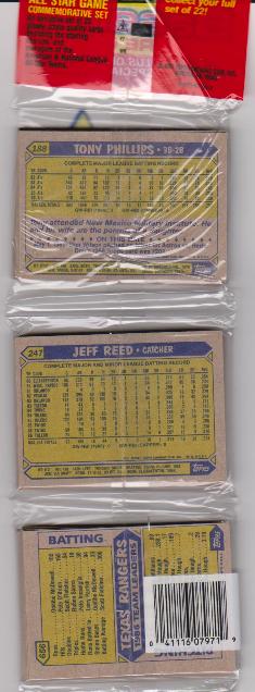 1987 Topps Baseball 49 Card Rack Pack w/ Kirby Puckett On Front ...