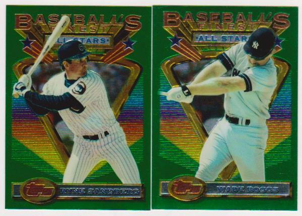 1993 Topps Finest Ryne Sandberg #105 + Wade Boggs #90 Card Pair ...
