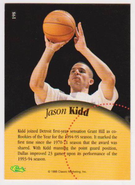 1 Of Only 795 Produced - Jason Kidd 1995 Classic 5-Sport Printers Proof ...