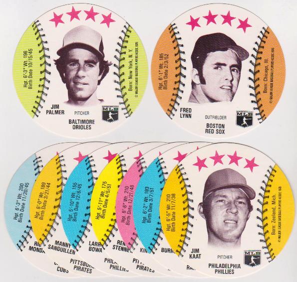 9 Different 1976 Isaly's Baseball Discs w/ Jim Palmer + More | Property ...