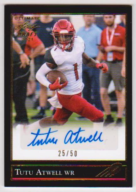 #25/50 Produced - Tutu Atwell 2021 Leaf Ultimate Draft Certified ...