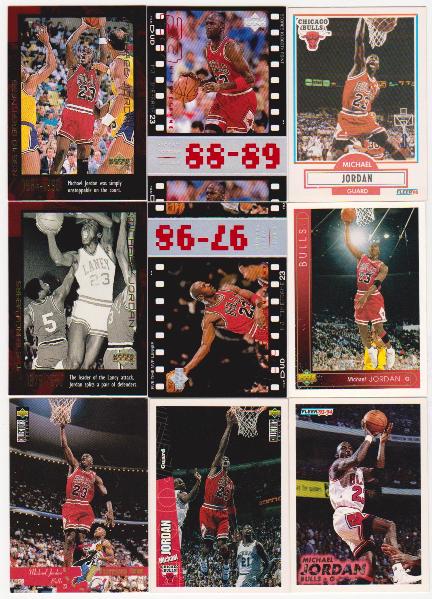 1990's Michael Jordan Card Collection - 9 Different | Property Room
