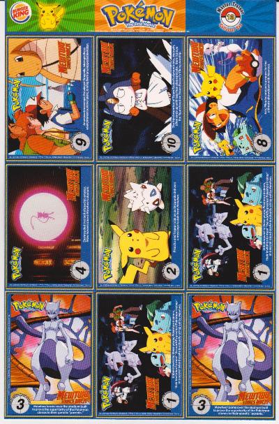 1999 Pokemon Master Trainer Collector Set Uncut 9 Card Uncut #13 Sheet ...