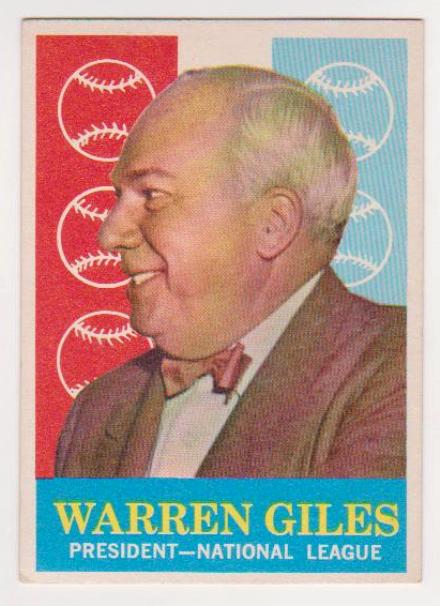 1959 Topps Warren Giles National League President #200 Baseball Card ...