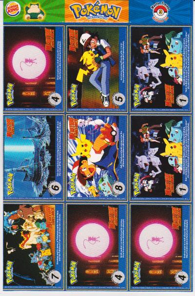 1999 Pokemon Master Trainer Collector Set 9 Card Uncut Sheet #3 w ...