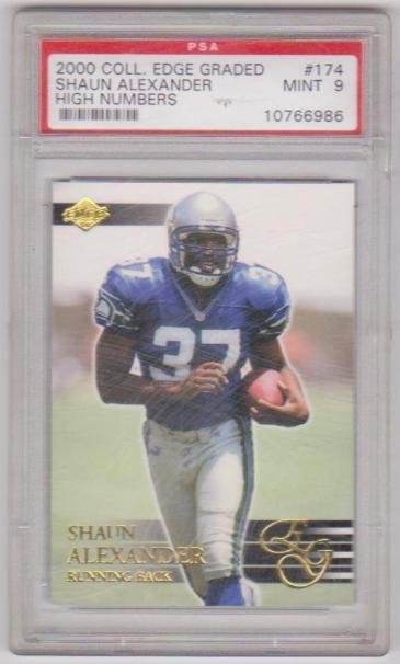 Graded PSA Mint 9 - Shaun Alexander 2000 Collector's Edge Graded High ...