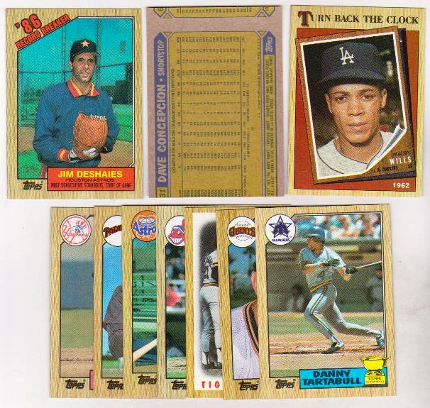 ERROR LOT - 10 Different 1987 Topps Baseball Wrong Back Errors - Maury ...
