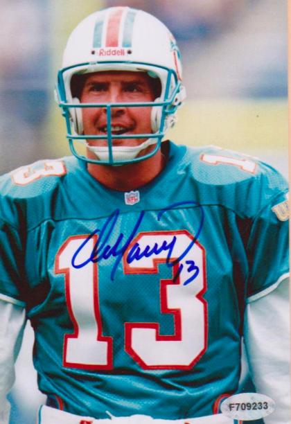 Signed - Dan Marino Autographed 4x6 Photo On A 8x10 Matte Finish w/COA ...