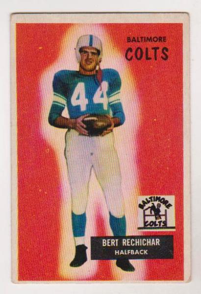 1955 Bowman Football Bert Rechichar #20 Card | Property Room