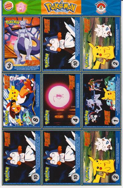 1999 Pokemon Master Trainer Collector Set Uncut 9 Card Sheet #5 ...