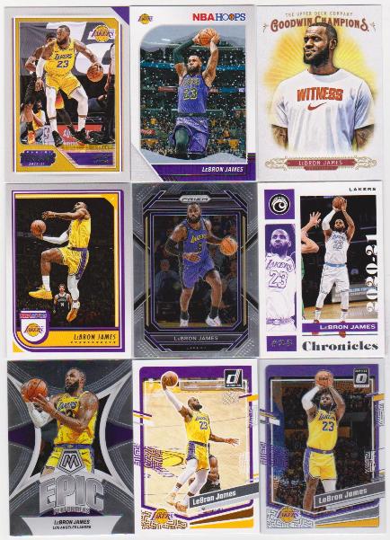 Lebron James Basketball Card Collection - 9 Different | Property Room