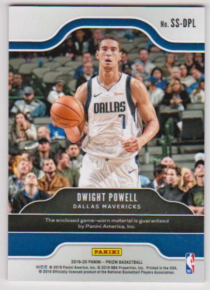 Player Worn Jersey Card - Dwight Powell 2019-20 Panini Prizm ...