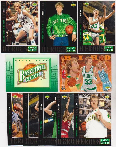 Complete 1992-93 Upper Deck LARRY BIRD Heroes 10 Card Insert Set ...