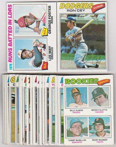 25 Different 1977 Topps Baseball Cards w/ Ron Cey + More | Property Room