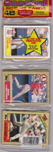 1987 Topps Baseball 49 Card Rack Pack w/ Gary Carter On Front ...