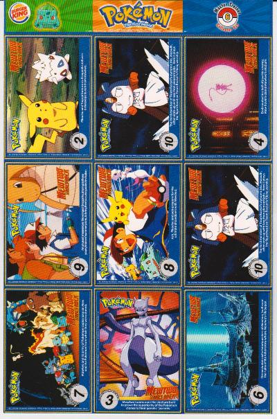 1999 Pokemon Master Trainer Collector Set 9 Card Uncut Sheet #6 ...
