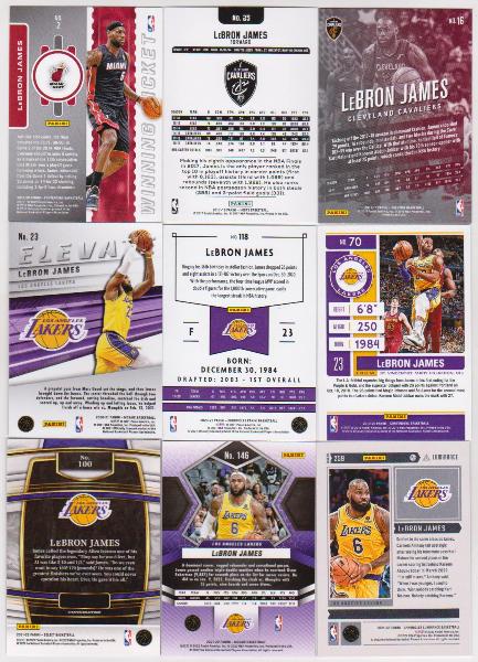 Lebron James Basketball Card Collection - 9 Different | Property Room
