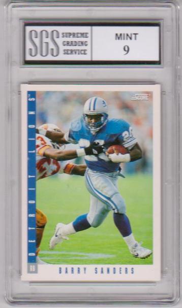 Graded Mint 9 - Barry Sanders 1993 Score #1 Card | Property Room