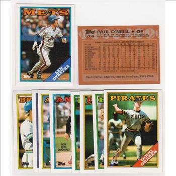ERROR LOT - 10 Assorted 1988 Topps Baseball Wrong Back Errors w/ Len ...
