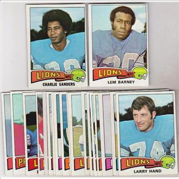 20 Different 1975 Topps Football Cards - Lem Barney + More | Property Room
