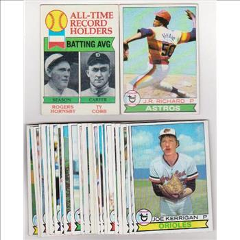 25 Different 1979 Topps Baseball Cards - Rogers Hornsby/Ty Cobb + More ...