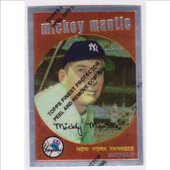 Mickey Mantle 1959 Topps #10 Commemorative Card - 1996 Topps Finest #9 ...