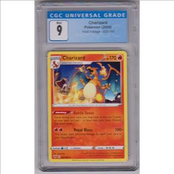 Graded CGC Mint 9 - Charizard 2020 Pokemon Vivid Voltage #025/185 Card ...