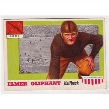1955 Topps All-American Elmer Oliphant #45 Card - Army | Property Room