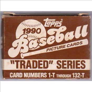 1990 Topps Traded Baseball 132 Card Set In Factory Box | Property Room
