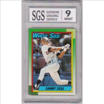 Graded Mint 9 - Sammy Sosa 1990 Topps #692 Rookie Card | Property Room