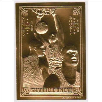 23 kt Gold - Shaquille O'Neal 1994 Classic Gold Card (1/24,900 ...