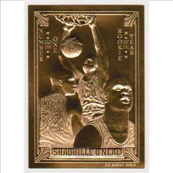 23kt Gold - Shaquille O'Neal 1994 Classic Gold Card (1/24,900 ...